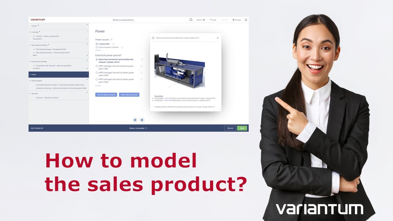 How to create sales model with VariSuite CPQ – Configure Price Quote
